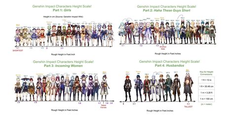 Genshin Impact Fan Made Chart Shows Height Of All Playable Characters