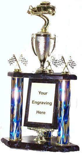 Champion Awards And Promotions 3 Post Trophy Hot Rod Trophy