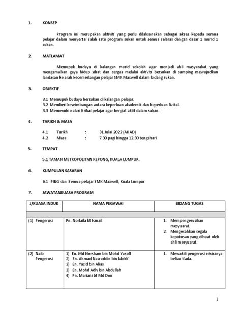 Kertas Kerja Merentas Desa Smk Maxwell 2022 Pdf