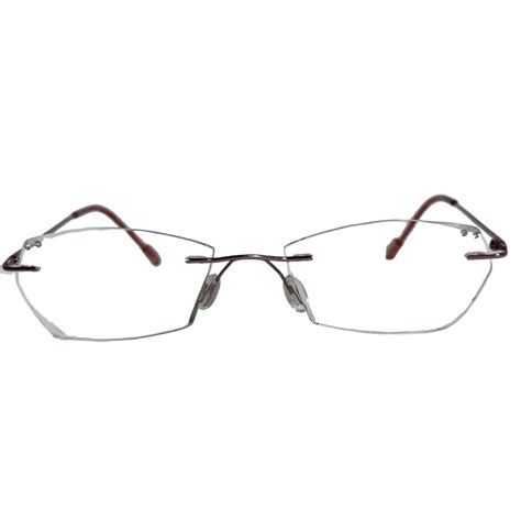 Luxury Pink Rimless Hexagonal Glasses With Design Stone Glasses India