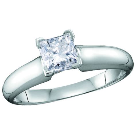 Signature Certificate 12 Ctw Princess Cut Natural Diamond Solitaire E