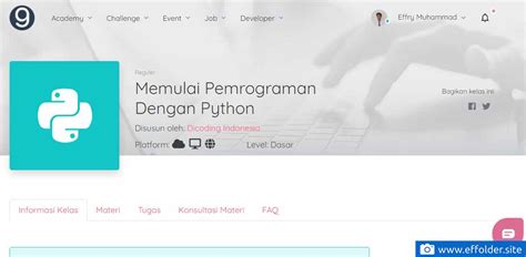 Pengalaman Menyelesaikan Kelas Memulai Pemrograman Dengan Python Di Dicoding Effolder