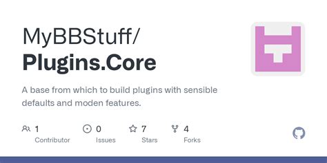 Github Mybbstuffpluginscore A Base From Which To Build Plugins With Sensible Defaults And