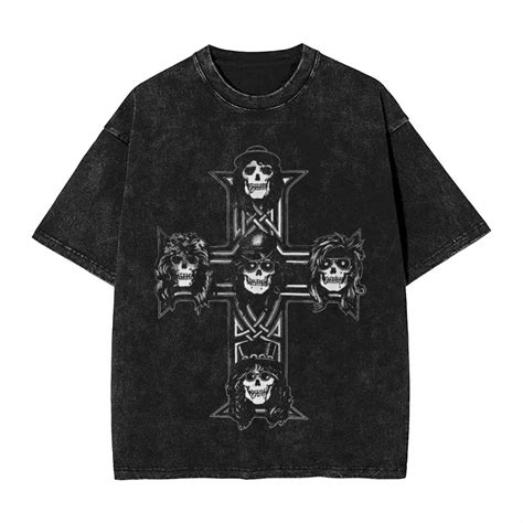 Rock Band Casual Wash Shirt Music Rock Fashion Hip Hop T Shirts