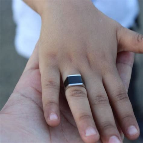 خاتم فضة للأولاد ولادي عقيق