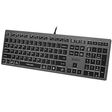 A4tech Fstyler Fx60h White Backlit Usb Qwerty Keyboard Blackgrey