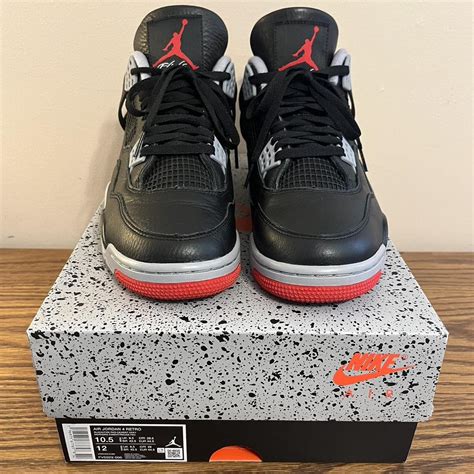 Air Jordan 4 Black Cement Bred Reimagined Fv5029 Depop