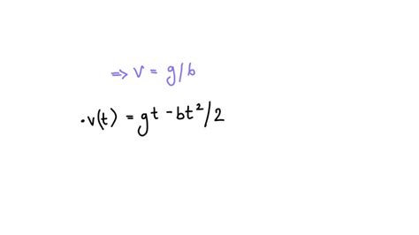SOLVED An Object Dropped In Viscous Liquid Experiences An Acceleration Given By The Equation A