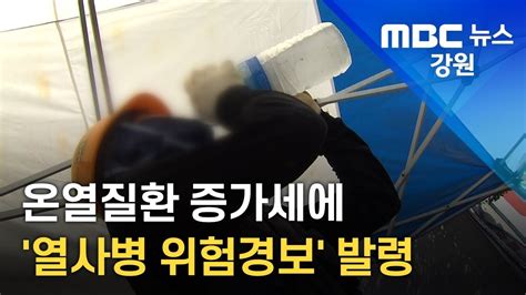 뉴스리포트 온열질환 증가세에 열사병 위험경보 발령 220729 Youtube