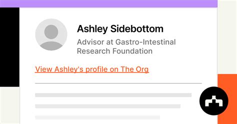 Ashley Sidebottom Advisor At Gastro Intestinal Research Foundation The Org