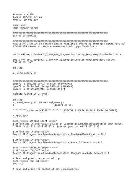 Script Docsis Iperf E Mem Pdf