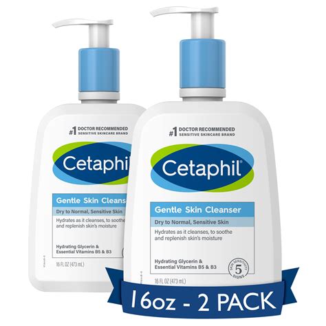 Cetaphil Hydrating Gentle Skin Cleanser 16 Oz 2 Pack Fragrance Free