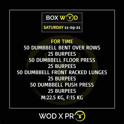 Box Wod Saturday 11 09 2021 In 2024 Wod Workout Calisthenics Workout