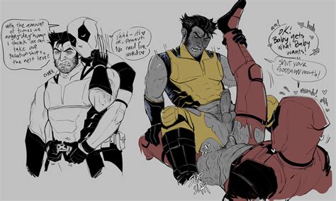 Rule 34 2boys Anal Blush Claws Couple Cum While Penetrated Deadpool