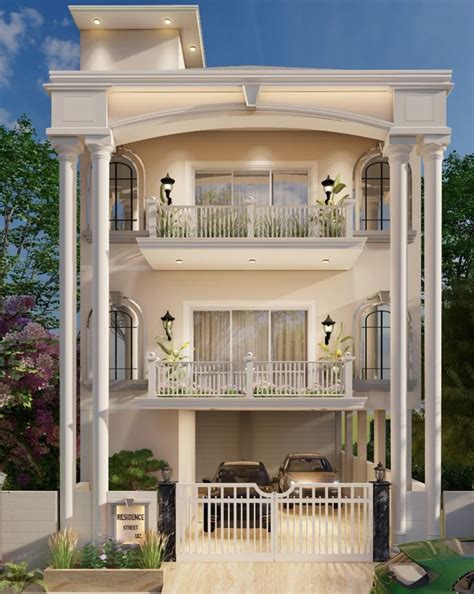 Neo Classical Elevation Archireve Studio House Designs Exterior