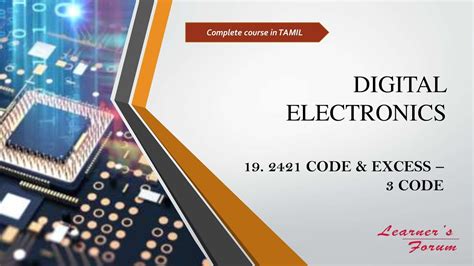 Digital Electronics 2421 Code Excess 3 Code Tamil Youtube