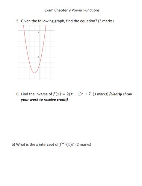 solved exam chapter 9 power functions 5 given the following
