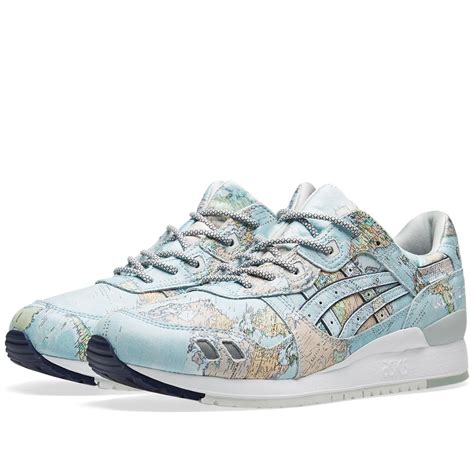 Asics X Atmos Gel Lyte Iii World Map Sky And Peacoat End Es