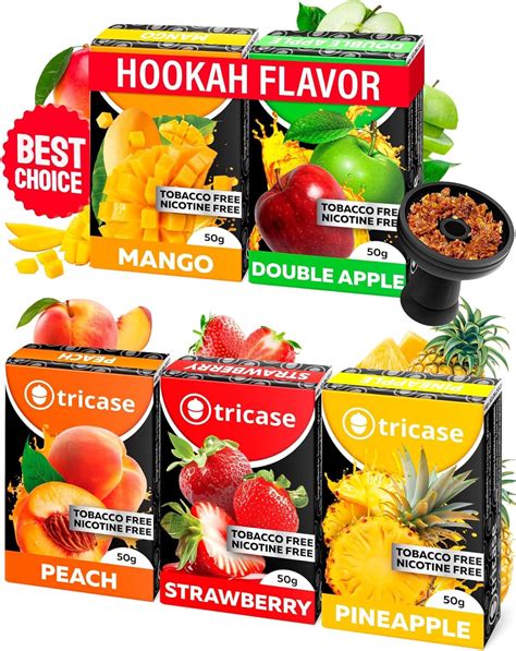 Amazon シーシャ フレーバー 50g×5種セット Mango Double Apple Peach Strawberry
