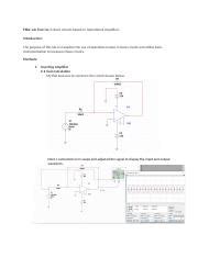 M1A3.docx - Title: Lab Exercise 1: Basic circuits based on Operational Amplifiers Introduction ...