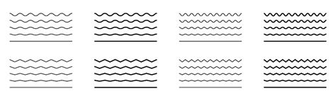 Waves Line Set Wave Ornament Pattern Set Of Wavy Zigzag Lines Wave Thin Line Background Vector