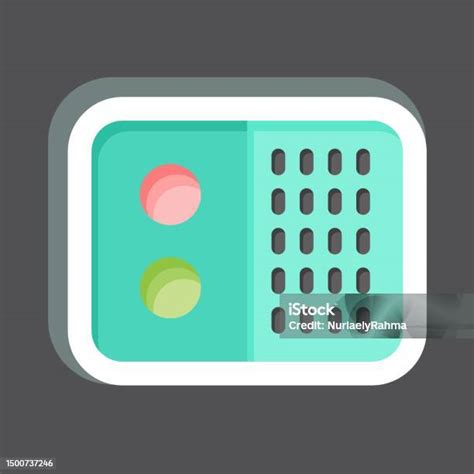 스티커 패널 에어컨 기호와 관련이 있습니다 심플한 디자인 편집 가능 간단한 그림 검사 보기에 대한 스톡 벡터 아트 및 기타