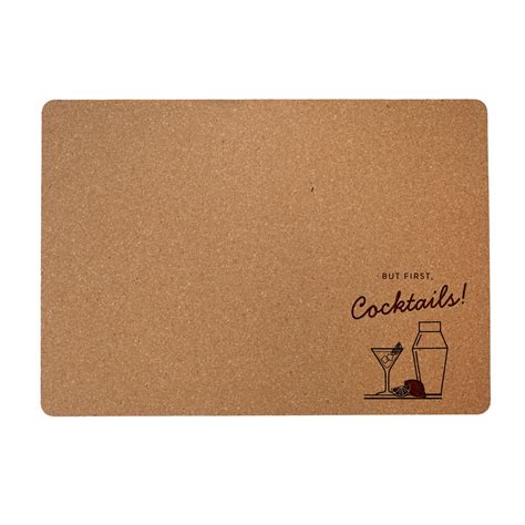 Cork Placemat Cocktails Design By Cgb Tware