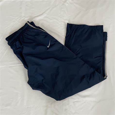 Vintage Navy Blue Nike Trackpants Size Xl Great Depop