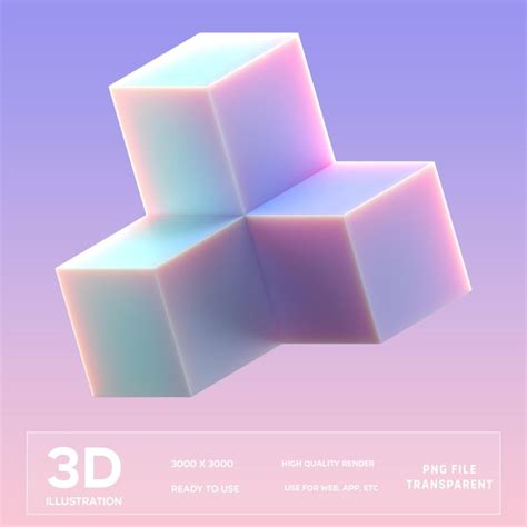 Premium Psd Psd Cube 3d Illustration