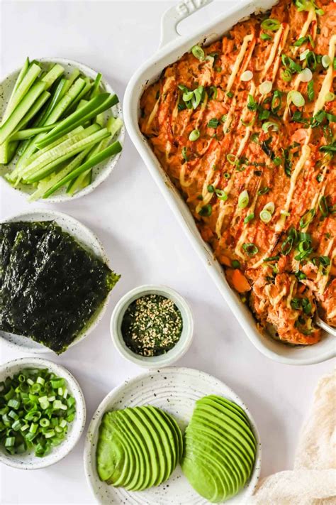 Salmon Sushi Bake Ready In 25 Minutes Lenas Kitchen