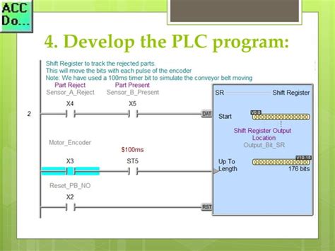 Plc Programming Example Conveyor Reject Shift Register Pptx