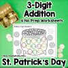 Digit Addition Adding Within St Patricks Day Coloring Worksheets Chloe Campbell