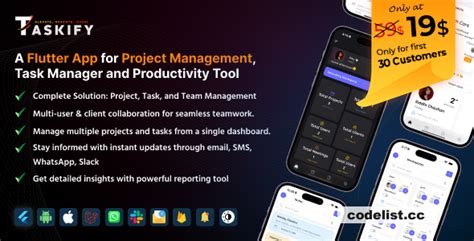 Taskify Flutter App V120 Project Management Task Manager And