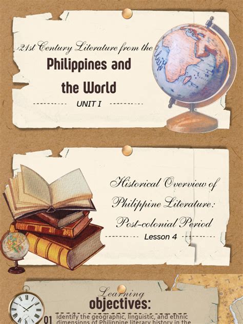 U1 L4 Historical Overview Of Philippine Literature Post Colonial Period 21st Cl Pdf Corazon