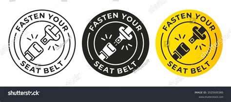 Fasten Your Seat Belt Sign Fasten Stock Vector Royalty Free 2525505385 Shutterstock