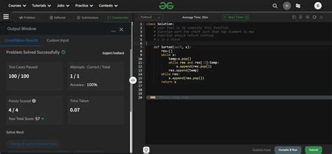 Gokul Ram J On Linkedin Day 16 Of 30 Stack Sorcery On Geeksforgeeks Todays Task Involved Some