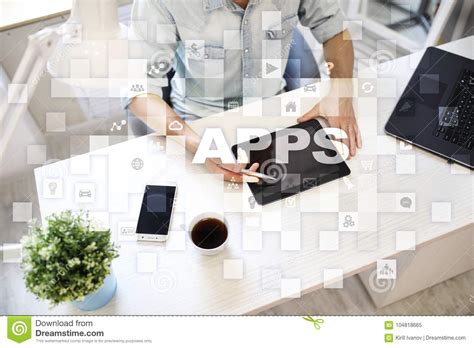 Apps Development Concept Business And Internet Technology Concept Stock Illustration