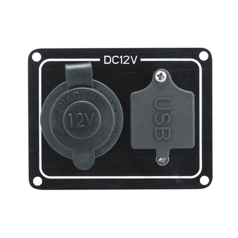 Panel With Cigarette Lighter And Usb Socket