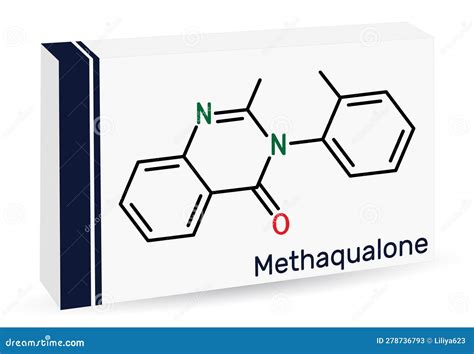 Methaqualone Recreational Drug Chemical Structure Skeletal Formula