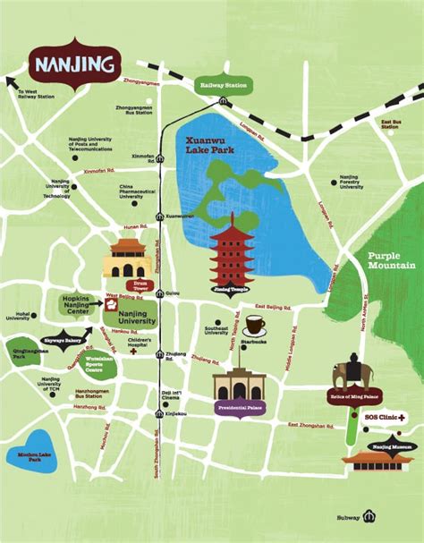 Nanjing Travel Maps 2010 2011 Printable Metro Subway And Tourist