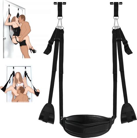 Amazon Com BDSM Door Sex Swings With Seat Bondage Slave Leather Soft Plush Sex Slings With