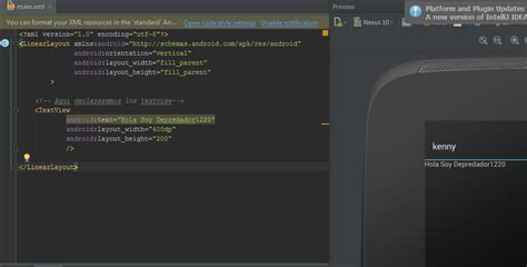 herramientas para desarrollar videojuegos en español creando textview