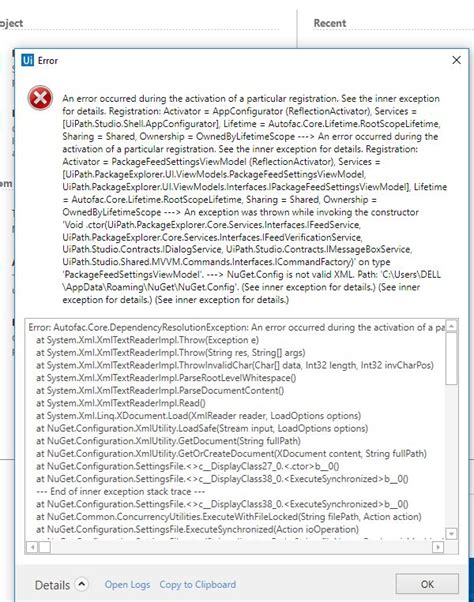 Error In Openning Uipath Studio Academy Feedback Uipath Community Forum
