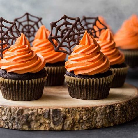 Halloween Chocolate Cupcakes With Orange Frosting Recipe Halloween