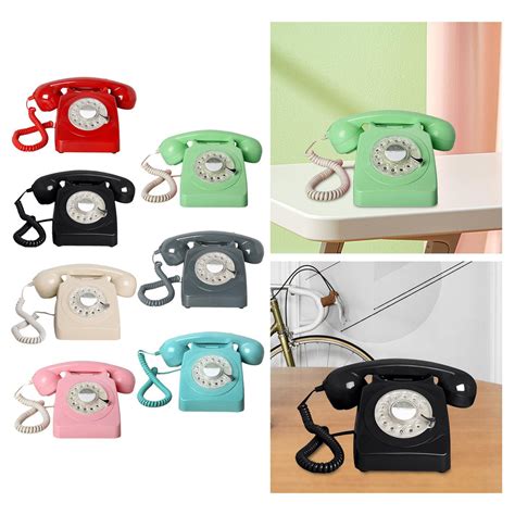 ⚡️buy Maxbell Retro Landline Phone 1960style Decorative Vintage Rotary