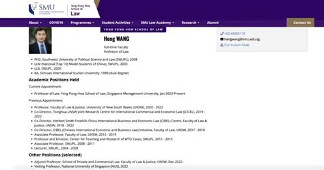 Honoured To Join Singapore Management University Smu Yong Pung How