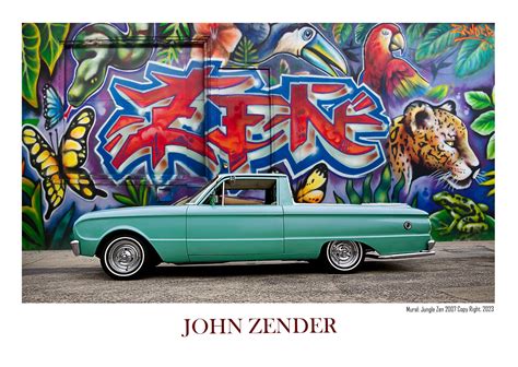 Jungle Zen Graffiti Chicano Mural With Lowrider Car Large High Quality