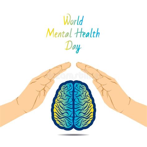 World Mental Health Day Concept Design Stock Vector Illustration Of