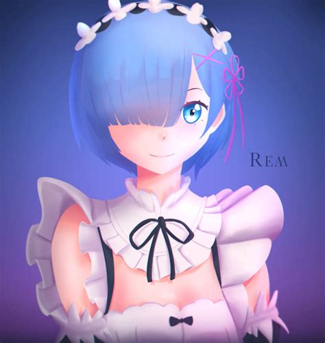 Rem Fan Art By Kyokazu On Deviantart