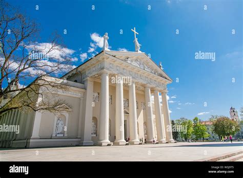 View Of Bell Tower And Facade Of Cathedral Basilica Of St Stanislaus